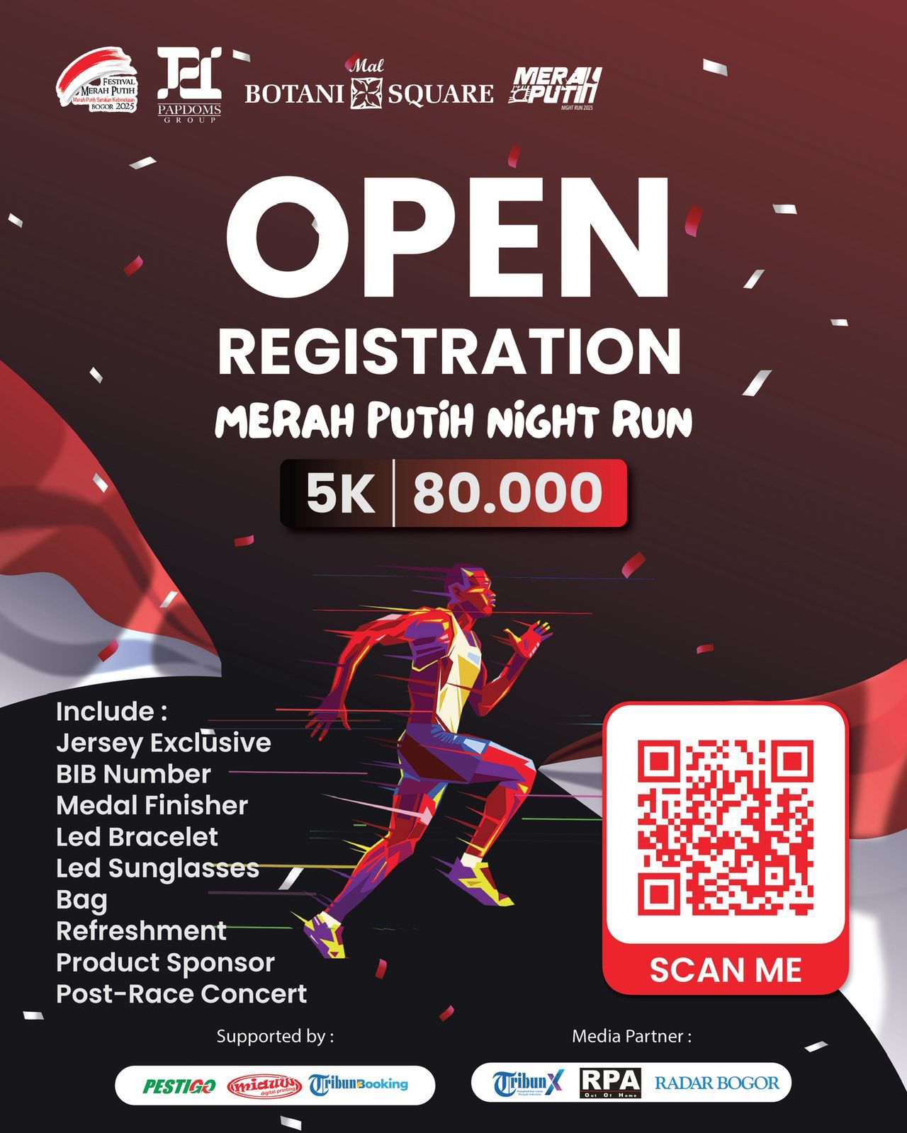 Gandeng FMP, Papdoms Group Gelar Event Merah Putih Night Run
